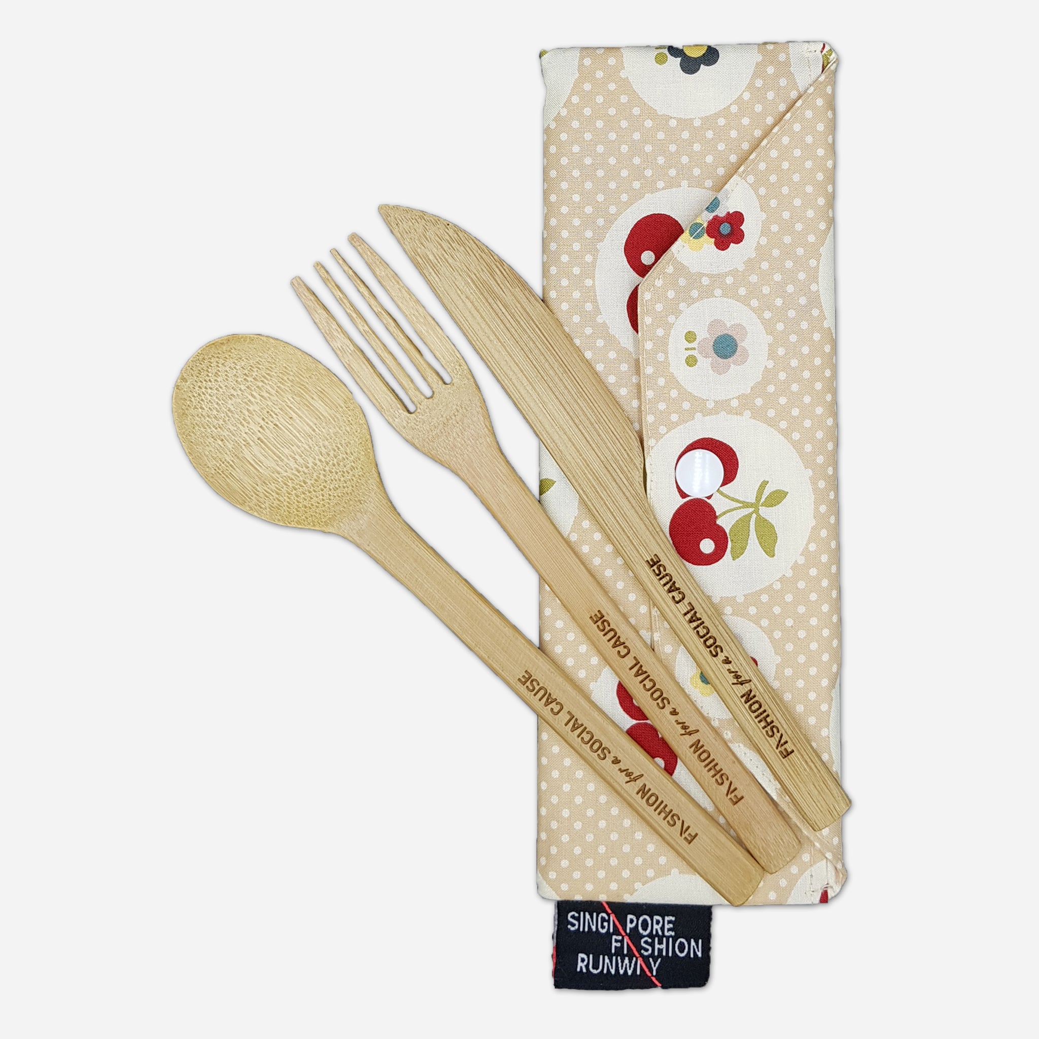 Sustainable Cutlery Set with Pouch – Singapore Fashion Runway